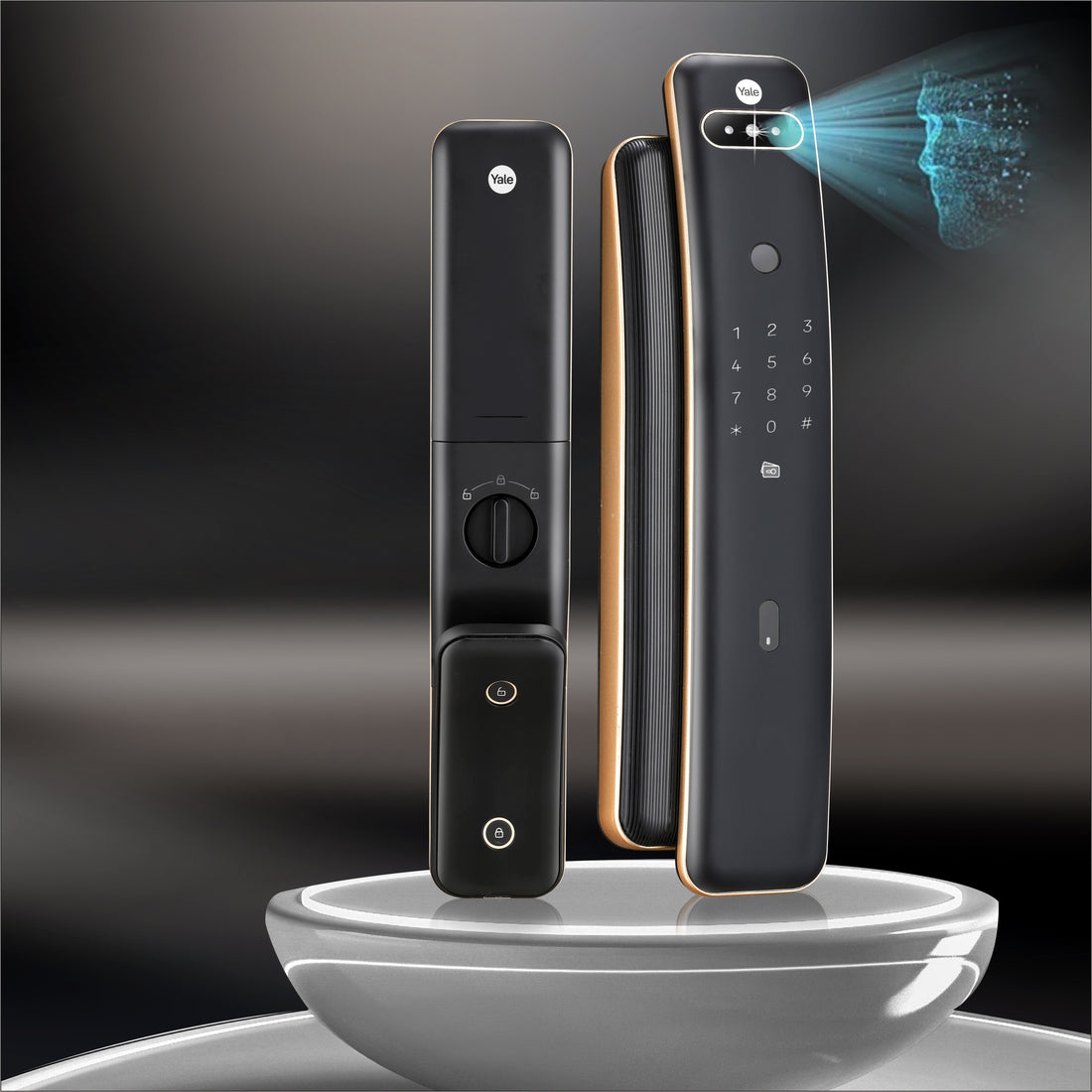 Yale Luna Pro+ Smart Lock with Face scan technology, Fingerprint, PIN ...