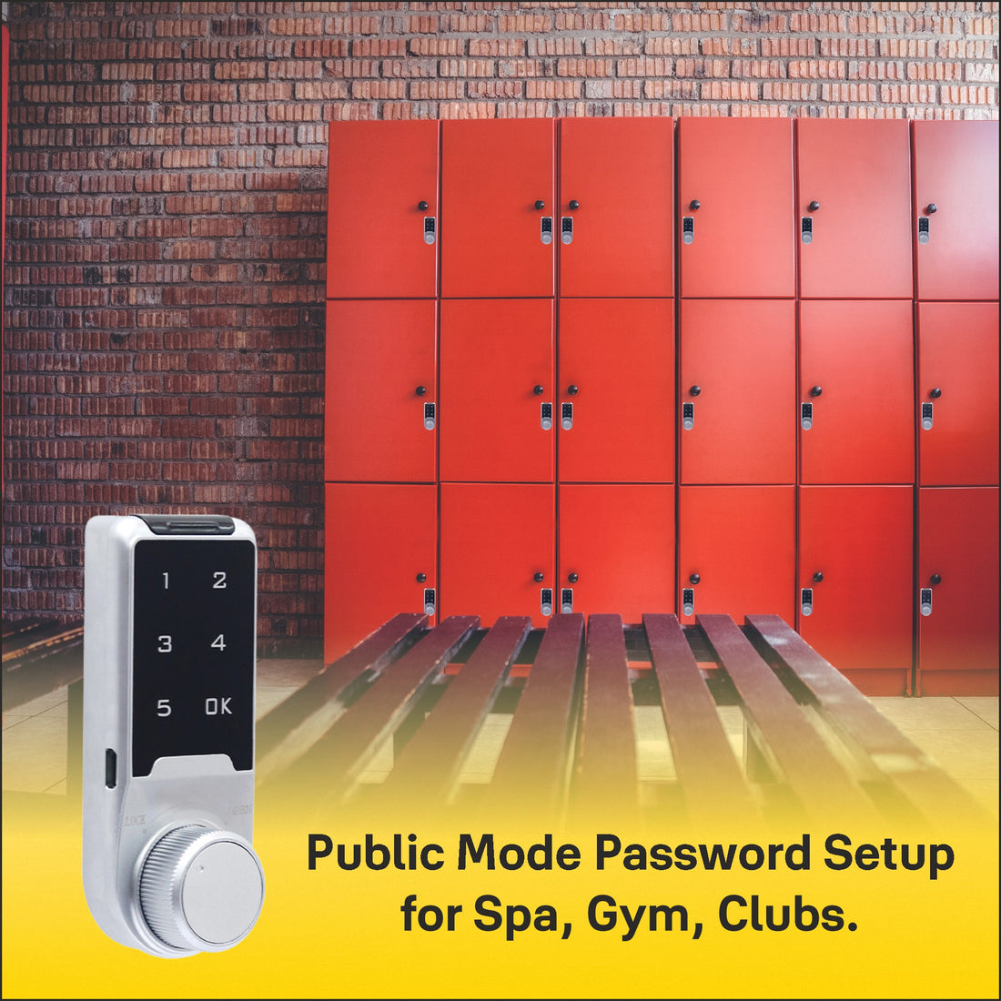 Mesh Pin Digital Wardrobe Lock for Wardrobes and Cabinets – Yale India