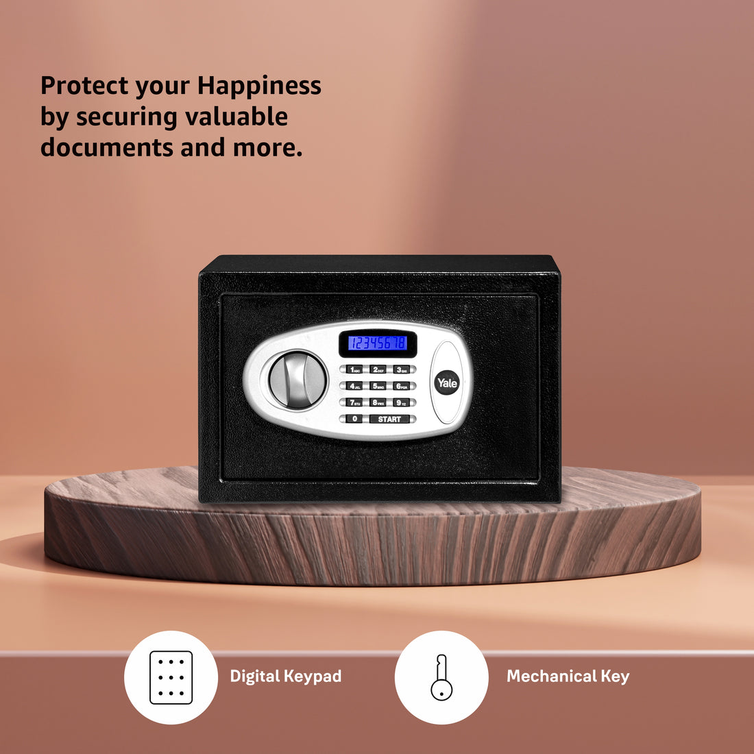 YSS/200/DB2 Small Security Safe locker with Pincode Access- Black ...