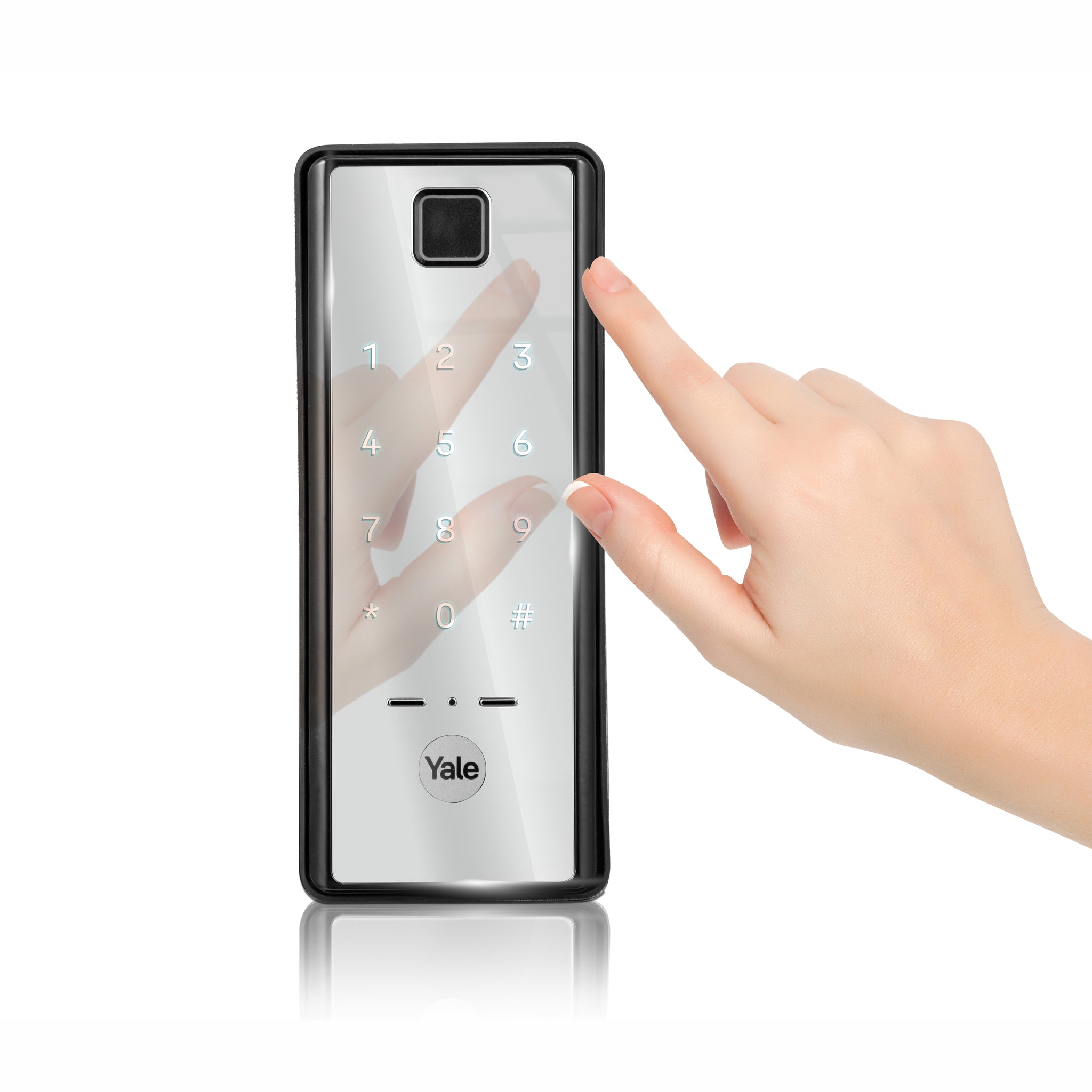 Yale Reflecta Digital Lock, Mirror finish with PIN and Fingerprint acc ...