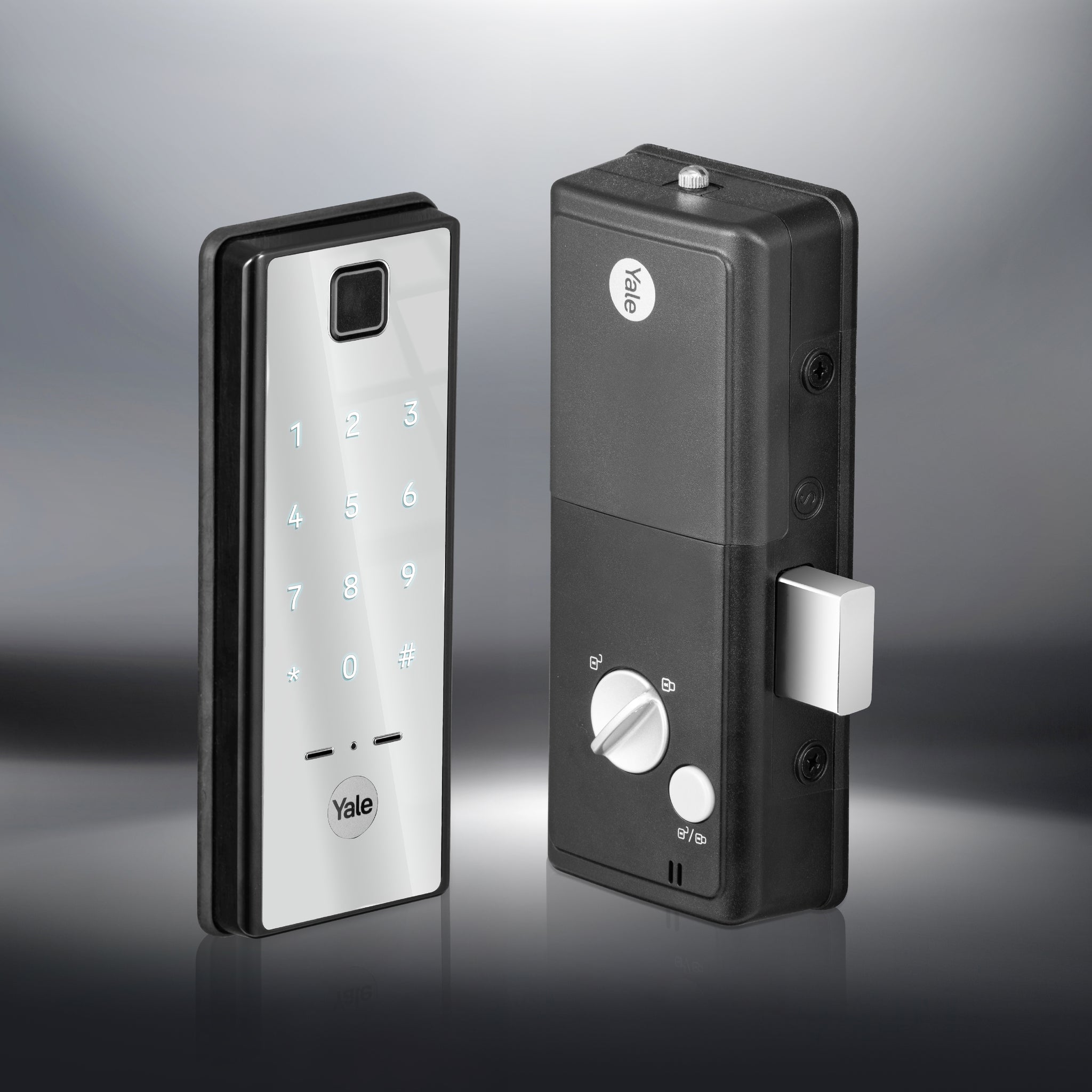 Yale Reflecta Digital Lock, Mirror finish with PIN and Fingerprint acc ...