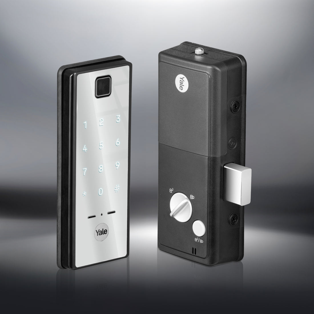 Yale Reflecta Digital Lock, Mirror finish with PIN and Fingerprint acc ...
