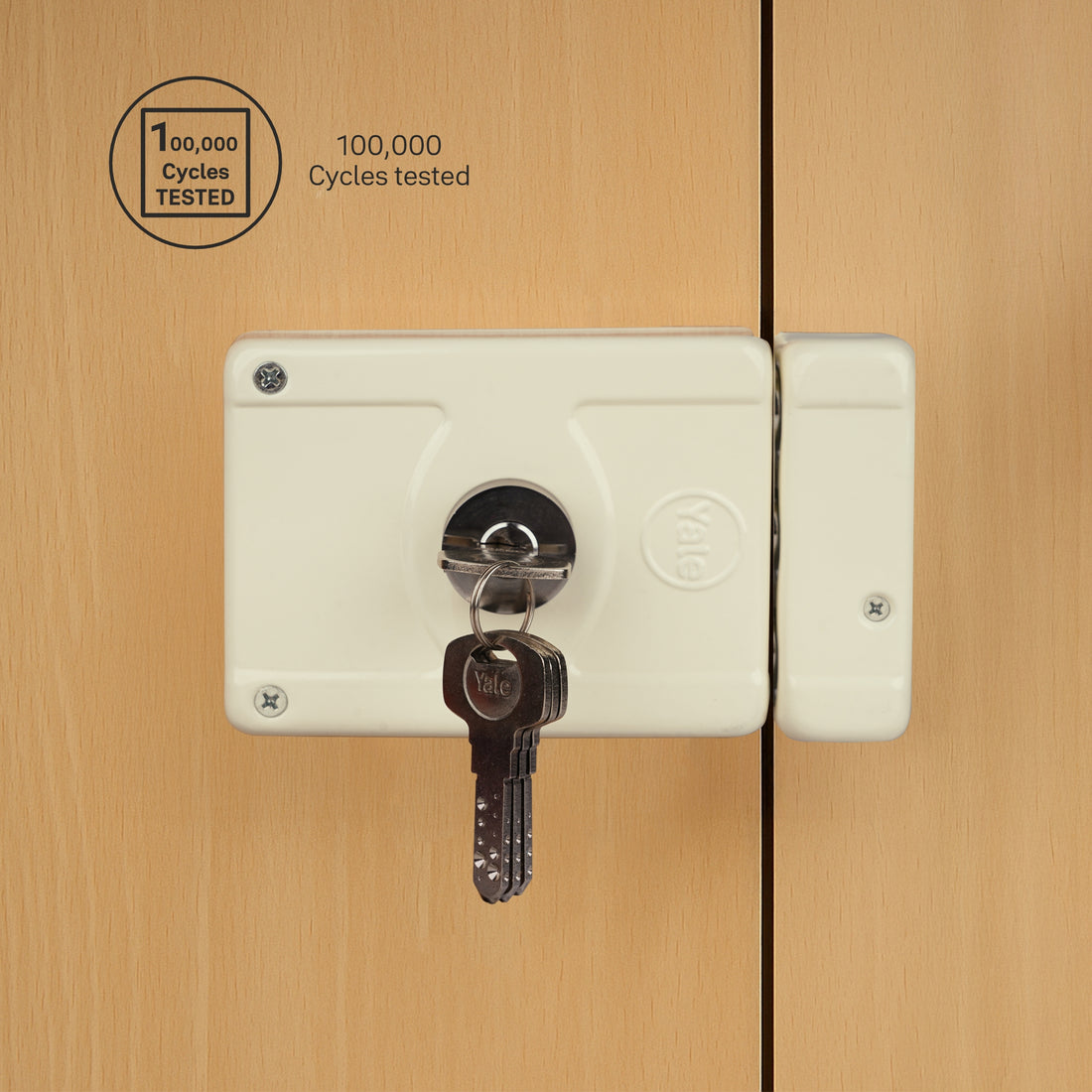 Yale Essential YE-MDL-3B-DC-DK-IN Rim Lock, 3 Deadbolts, Both side key ...