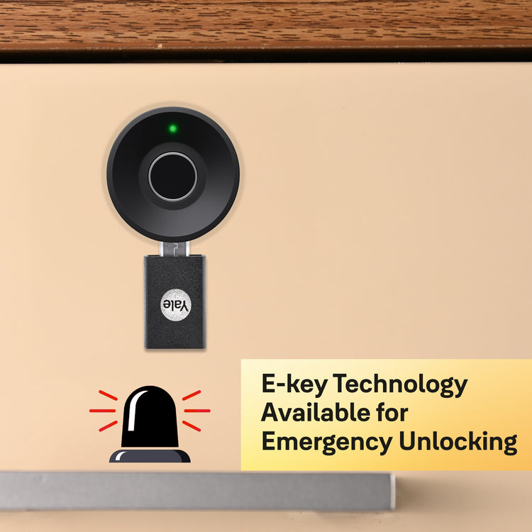 Yale YWLOL Wardrobe Digital Fingerprint Lock - (Black) – Yale India