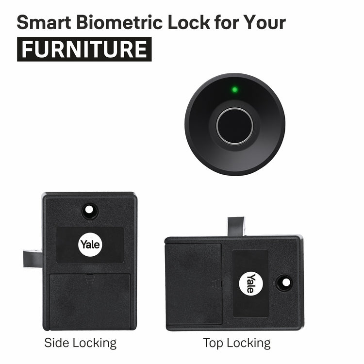 Yale YWLOL Wardrobe Digital Fingerprint Lock - (Black) – Yale India