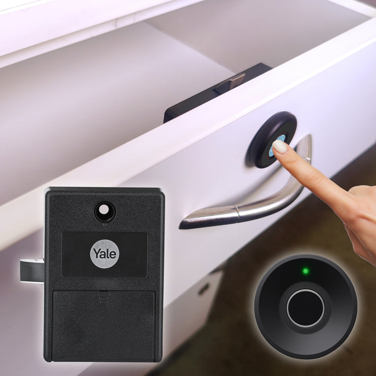 Yale YWLOL Wardrobe Digital Fingerprint Lock - (Black) – Yale India