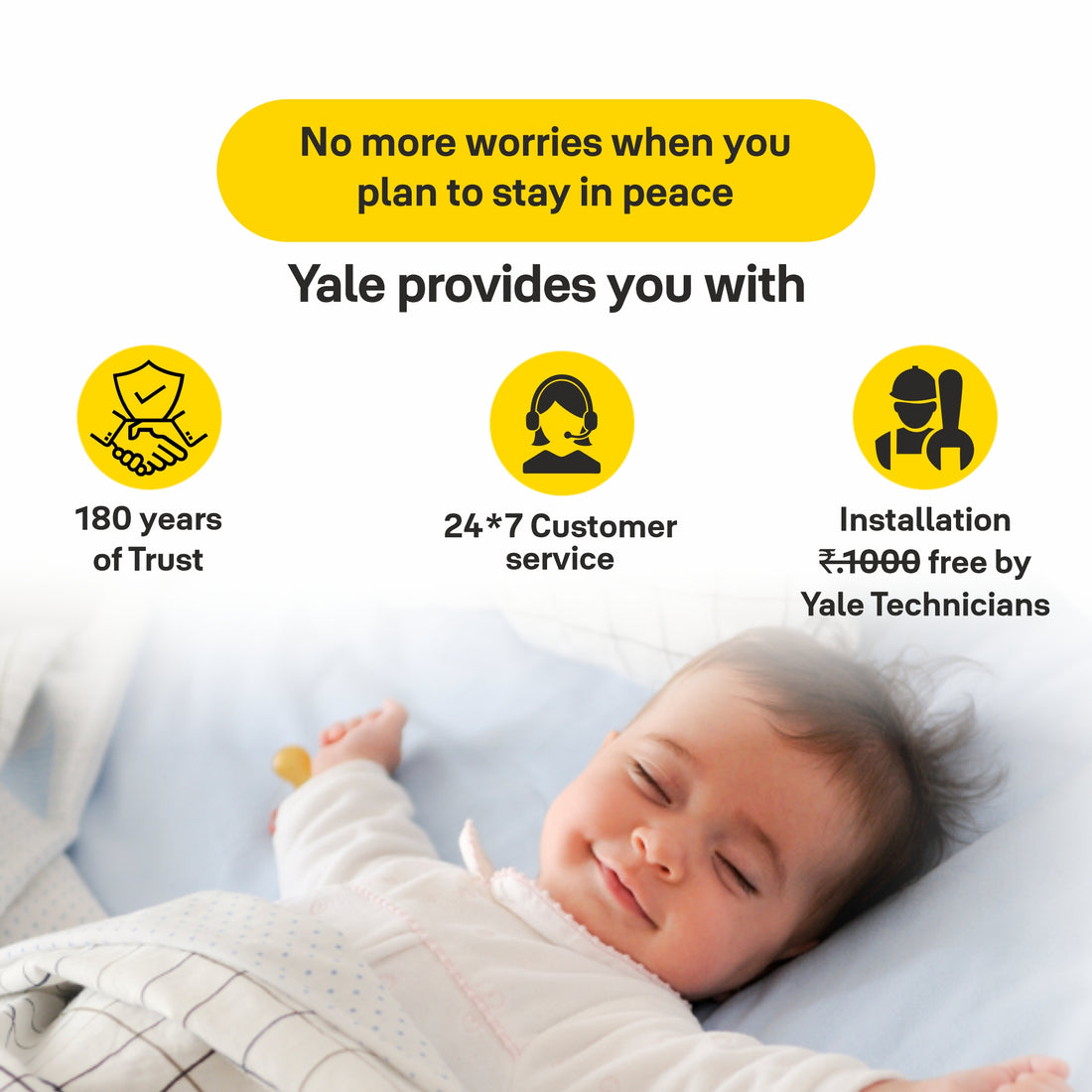 YDR 414A Smart Lock, Black – Yale India